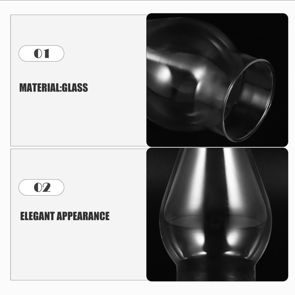 Glass Lamp Chimney Clear Glass Vintage Oil Lantern Kerosene Lamp Shade ...