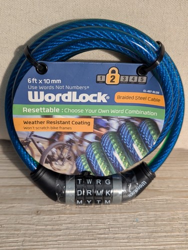 Wordlock 6Ft.X 10mm Steel Cable Bicycle Lock Quick Release Resettable ...