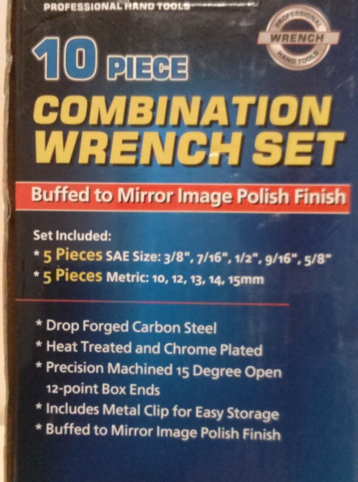Tool Rich 10 Piece Combination Wrench Set | eBay