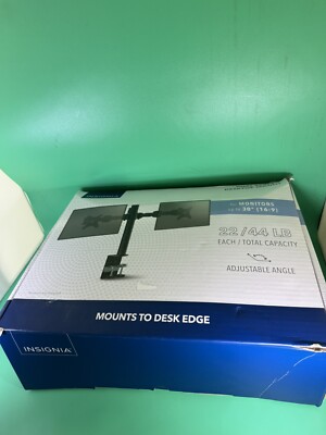 Insignia- Dual Screen Desktop Mount for Monitors up to 30" - Black | eBay