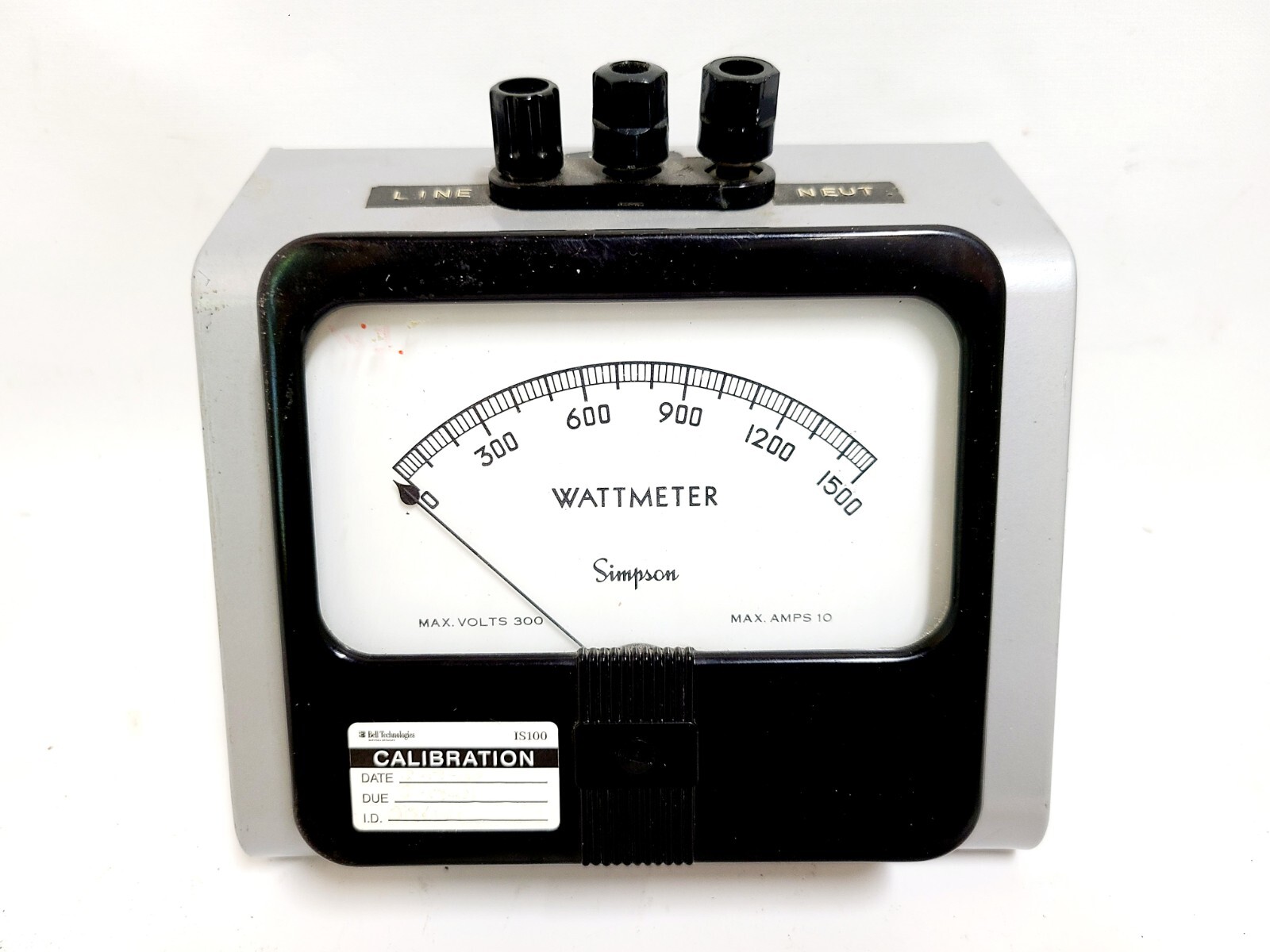 Simpson Analog Panel Meter Model 1379 0-1500 Wattmeter Volts 300 Amps ...