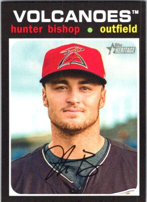 2020 TOPPS HERITAGE MINOR LEAGUE HUNTER BISHOP ROOKIE SP ARIZONA STATE ...