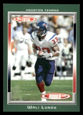 2006 Topps Total #442 Wali Lundy Rookie Houston Texans | eBay
