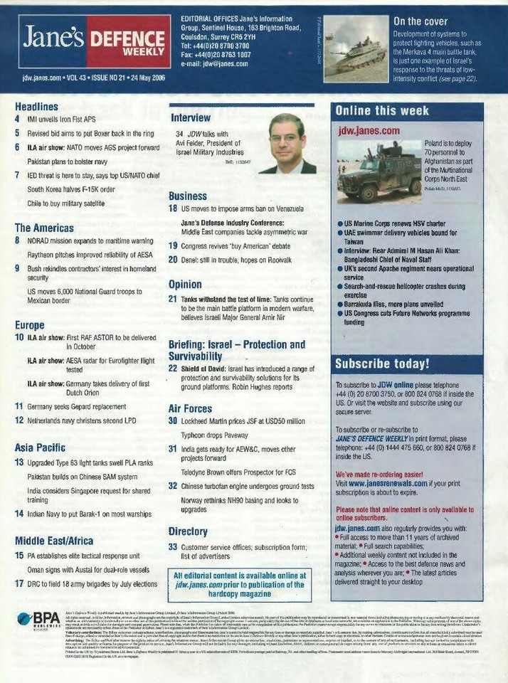 JDW - Jane's Defence Weekly Magazine (24 May 2006) | eBay