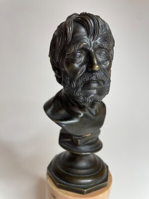 After the Antique, bronze bust of Pseudo-Seneca. Italian, 19th century ...