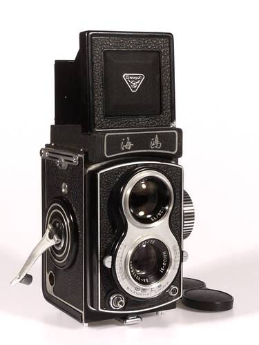 PRL) SEAGULL 2.8/75 mm HAIOU-31 3.5/75 FOTOCAMERA TIPO ROLLEIFLEX ...
