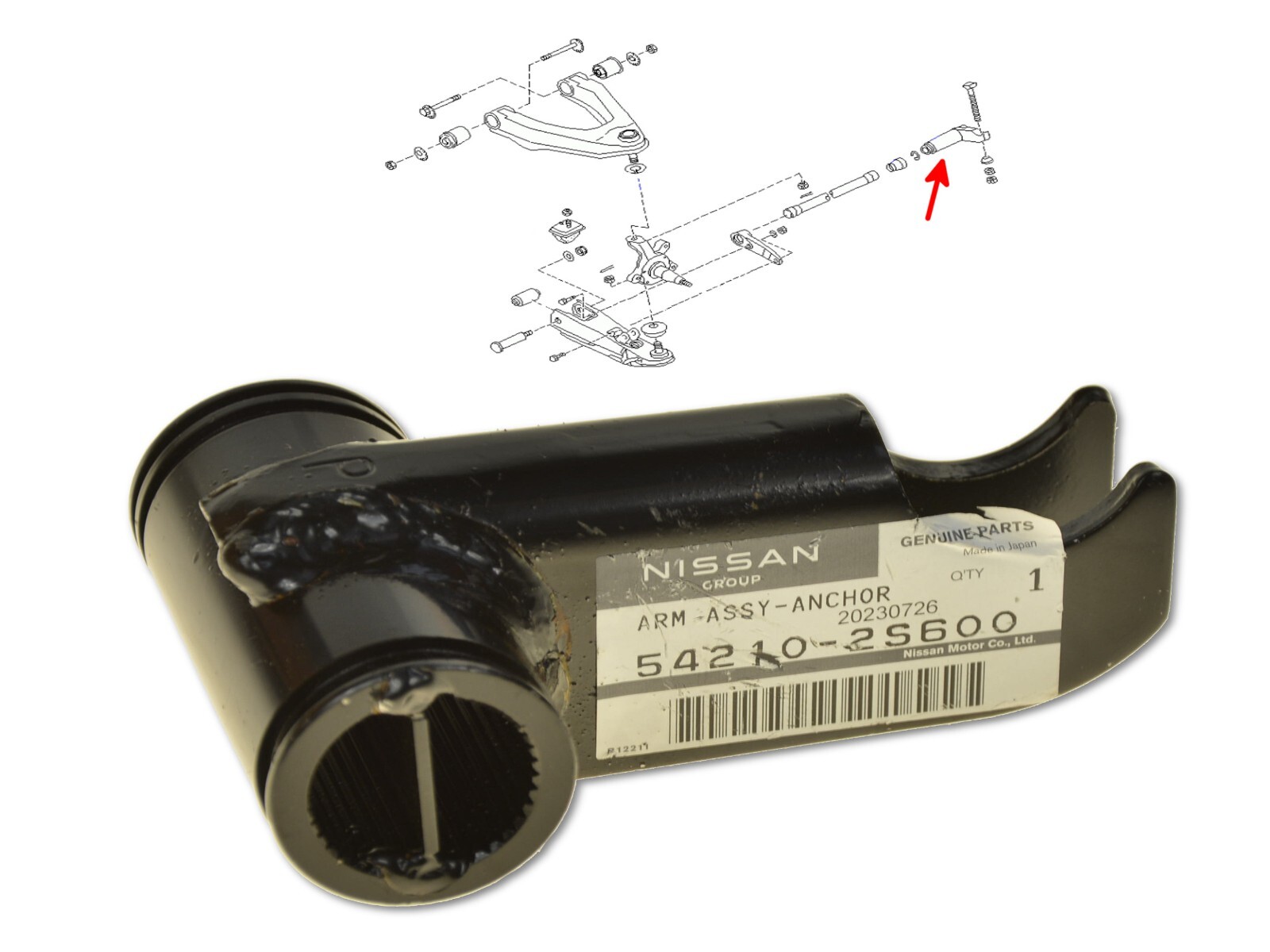 Drehstabspanner Vorne Rechts 54210-2S600 OE für Nissan Pick-Up D22 98 ...