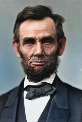 PRESIDENT ABRAHAM LINCOLN COLORIZED PORTRAIT 4X6 PHOTO POSTCARD | eBay