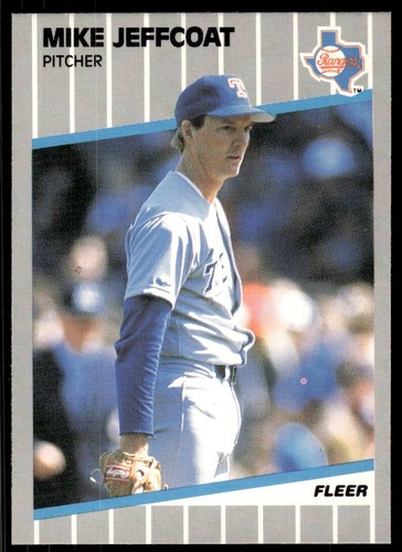 1989 Fleer Baseball Card Mike Jeffcoat Texas Rangers #524 | eBay
