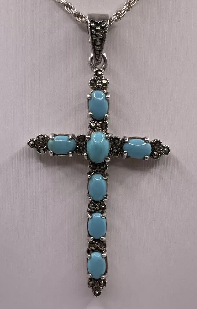 Native American Turquoise Cross Classic Pendant For N… - Gem