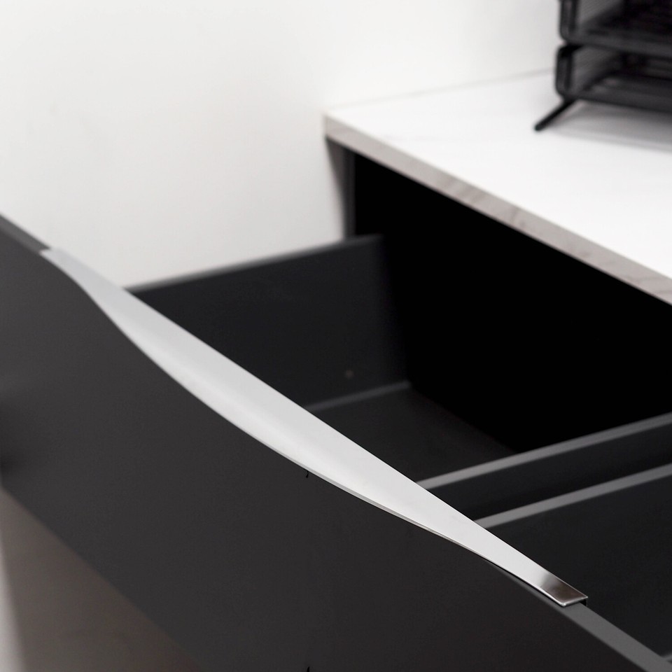 Chrome Kitchen Trim Handle Polished 596mm 796mm Edge Mount Profile Trim ...