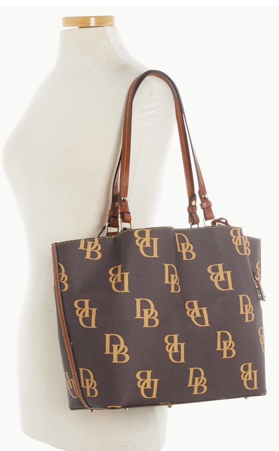 Dooney & Bourke Monogram Small Flynn Brown Tmoro Color | eBay