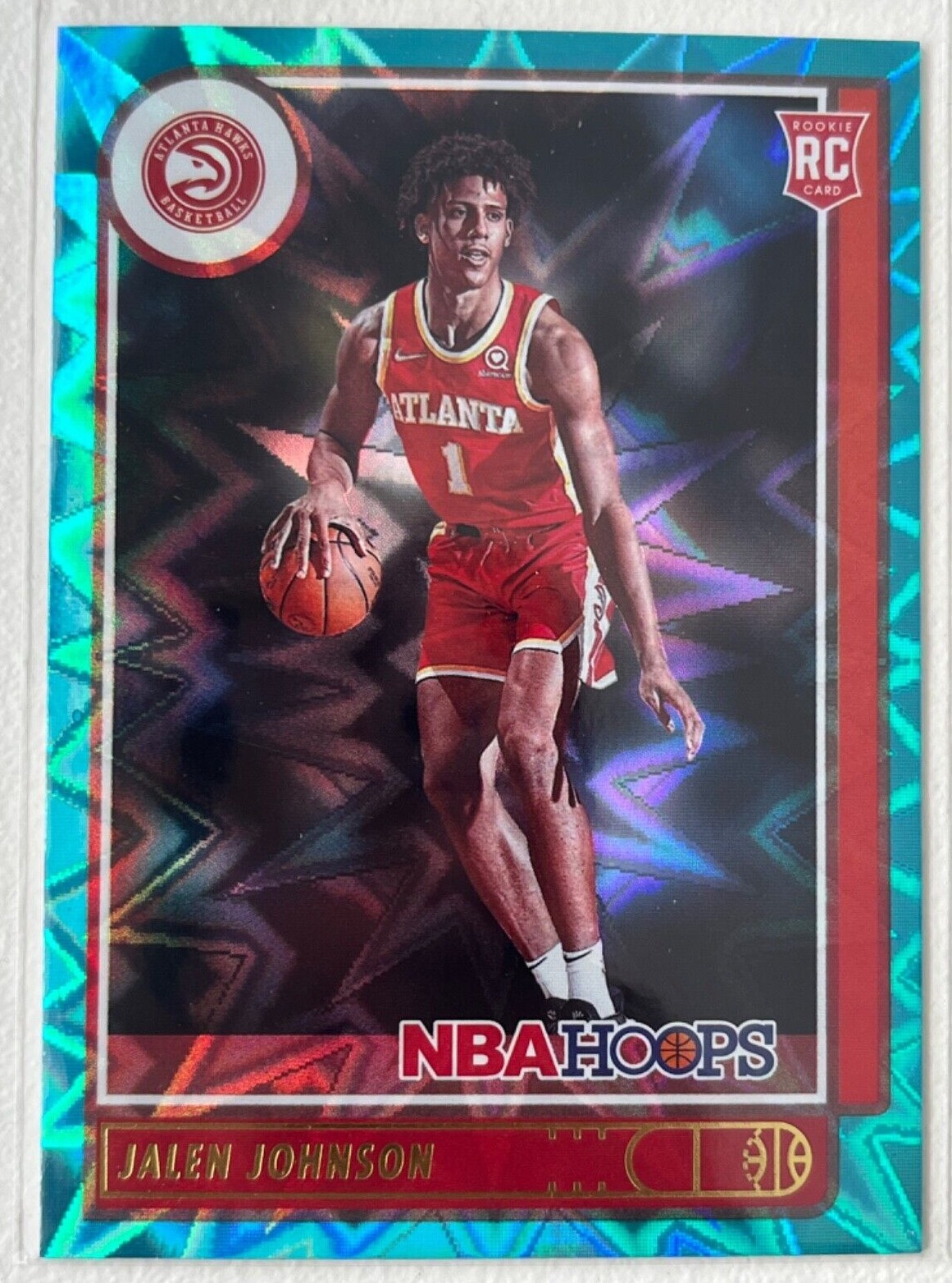 2021-22 Panini NBA Hoops - Rookies Jalen Johnson #213 Blue Explosion ...