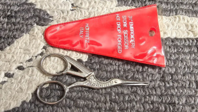 Vintage Crane Stork Bird Sewing Embroidery Hoffritz Scissors Marked ...