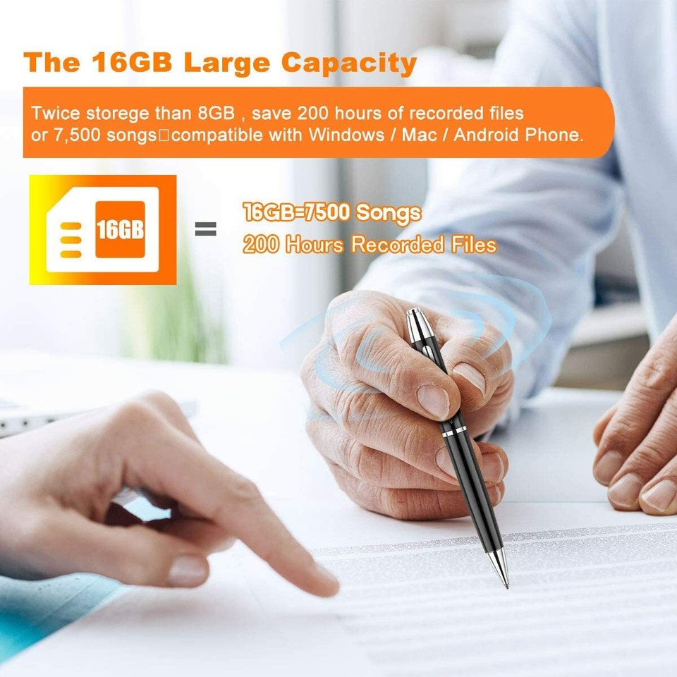 Digital Voice Recorder 16GB - Voice Activated Recorder for Lectures ...