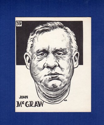 #39 JOHN McGRAW, New York Giants ~ Scarce 1968-1969 SCFC art card B | eBay