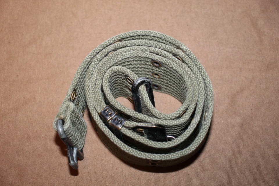 Original WW2 U.S. Army OD Web Gun Belt, U.S. Stamped w/GI's Name | eBay