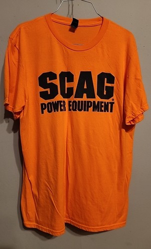 SCAG Power Equipment Logo Men's Orange T-shirt Size Large | eBay