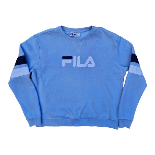 Fila light/baby blue embroidered sweatshirt vintage XL VTG Retro ...