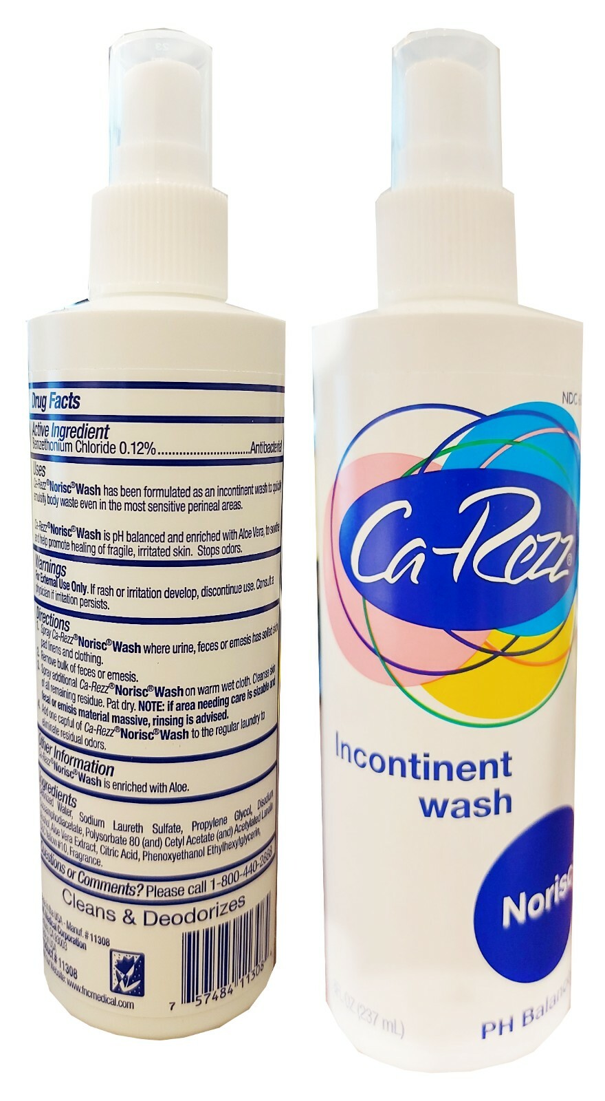 Ca-rezz Orig Gentle Wash Spray, Incontinent Cleanser, 11308 8oz (1 ...