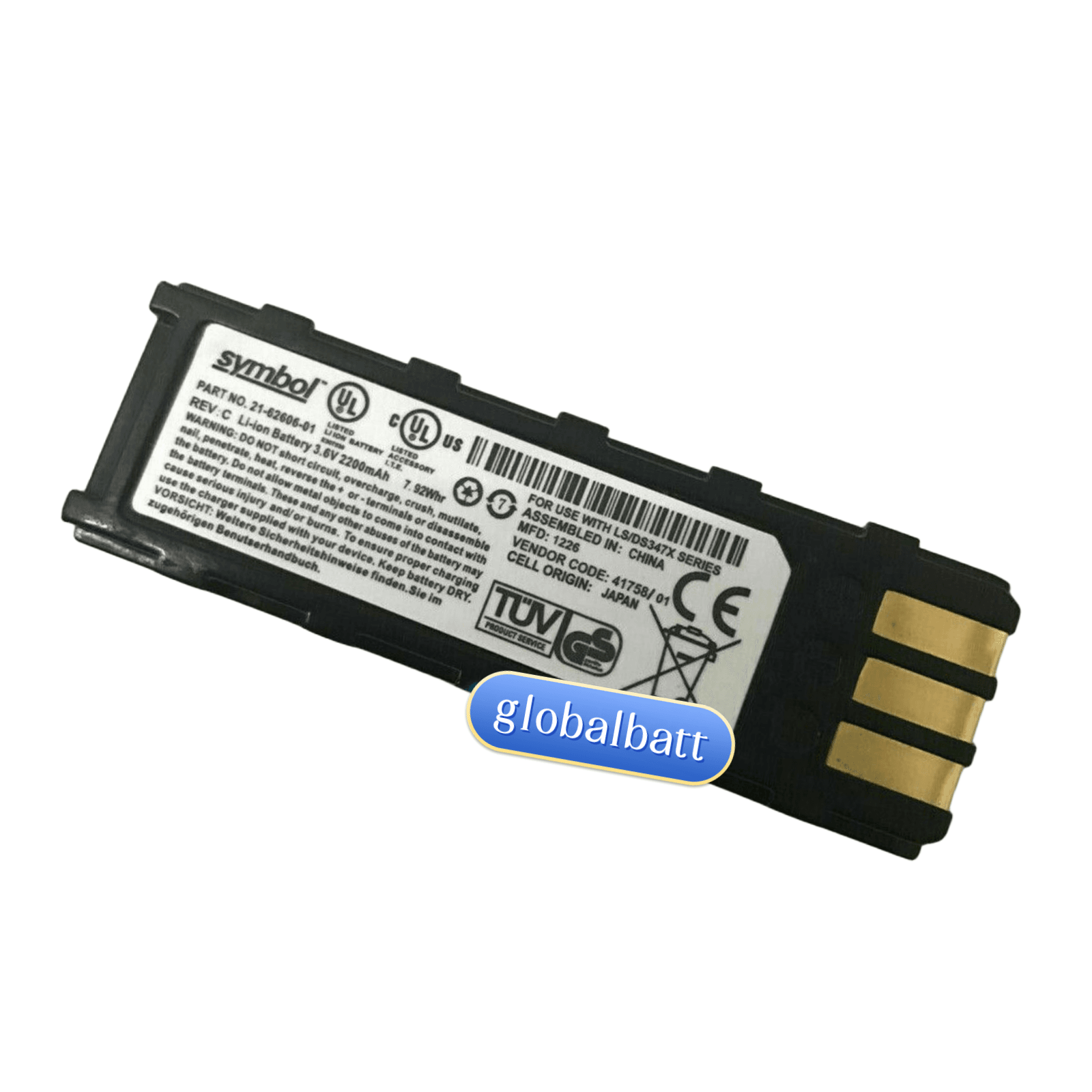 21-62606-01 New Genuine 2200mAh Battery for Symbol LS3478 LS3578 DS3478 ...