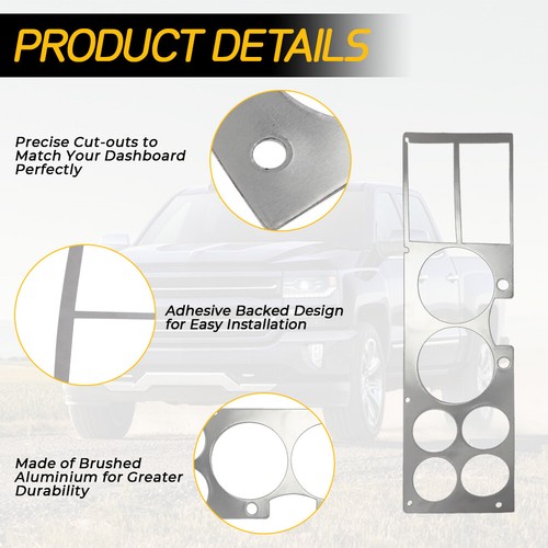 Brushed Aluminum Dash Bezel Insert For 1981-1987 Chevy/GMC Truck Blazer Suburban | eBay