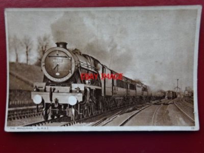 POSTCARD RP LMS ROYAL SCOT LOCO NO 6170 BRITISH LEGION THE MANCUNIAN BR ...