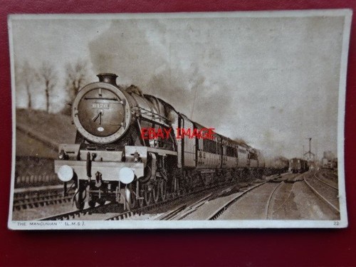 POSTCARD RP LMS ROYAL SCOT LOCO NO 6170 BRITISH LEGION THE MANCUNIAN BR ...