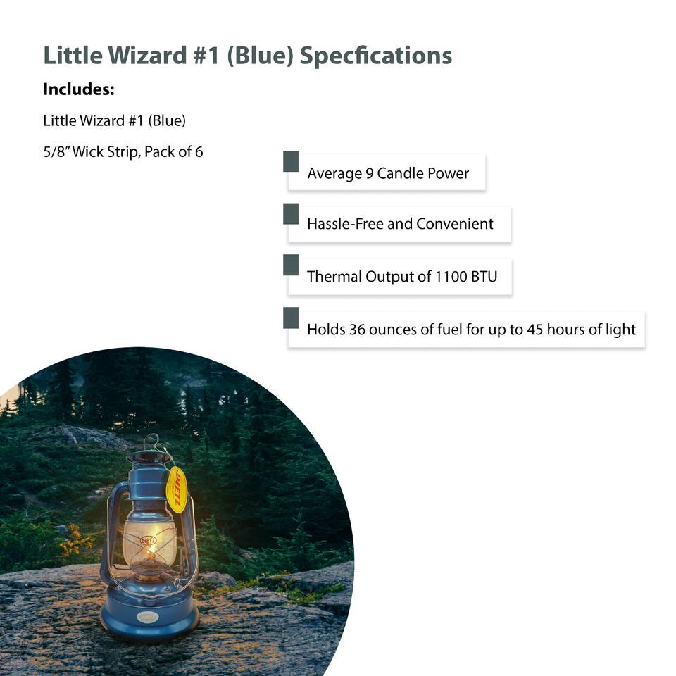 Light of Mine - Dietz #01 Little Wizard Blue Oil Lantern with ...