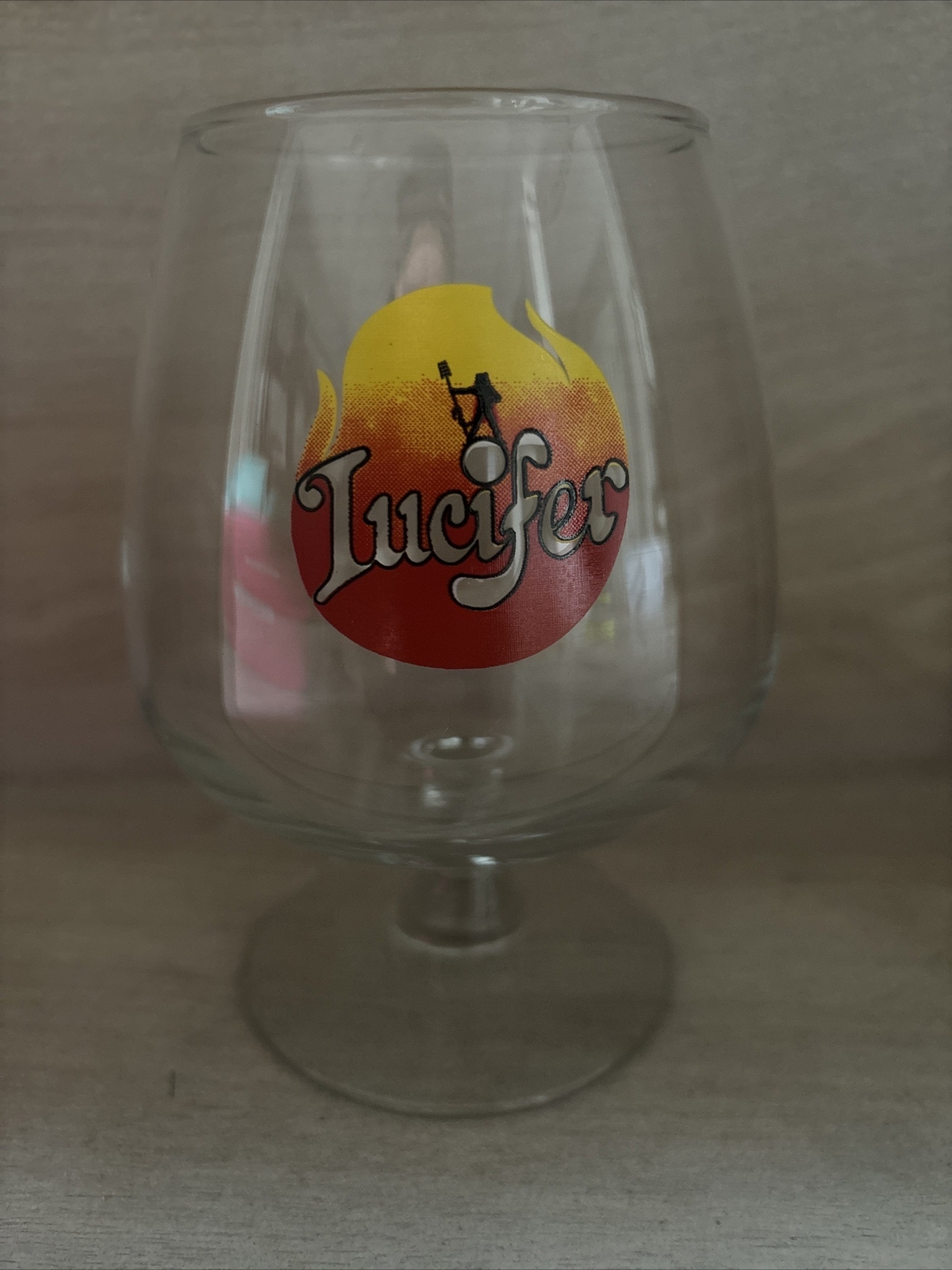 Het Anker LUCIFER Belgian Strong Ale Beer Glass Snifter FLEMISH Devil ...