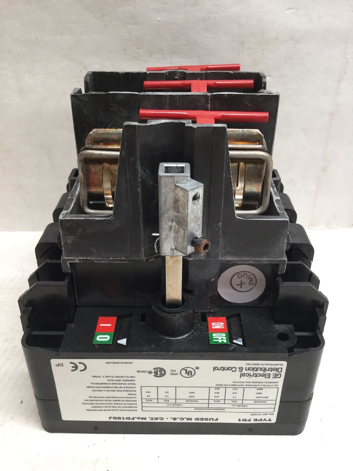 GE FD160J Fusible Disconnect Switch 60A 3 Pole W/ J Fuse Clips | eBay