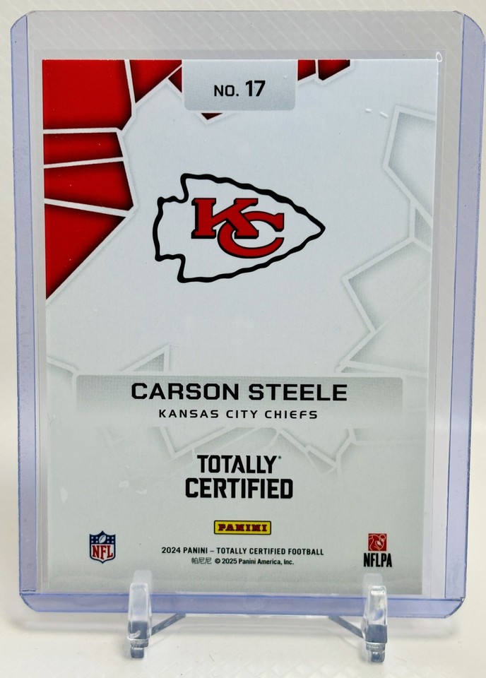 2024 Panini Totally Certified Carson Steele Intriguing Players #17 RC ...