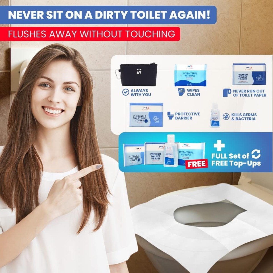 Mygo Mini Hygiene Kit Multipurpose - Disposable Toilet Seat Covers ...