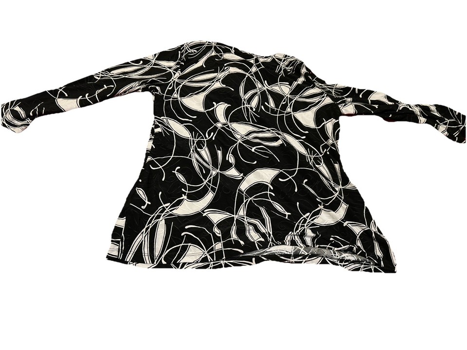 JM Collection Blouse Women's M Black White | eBay