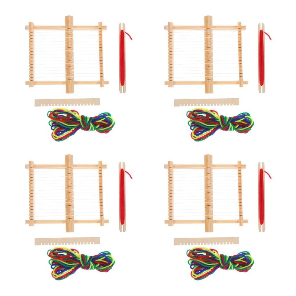 3 Sets Knitting Loom Wooden DIY Board Desktop Hand Weaving Machine ...