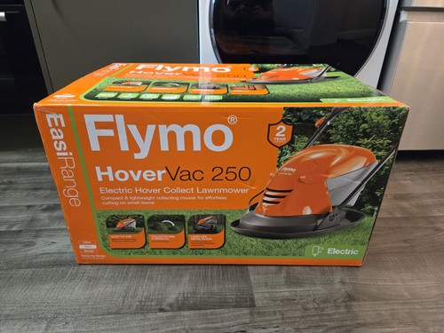 Flymo Hover Vac 250 corded Electric Hover Lawn Mower 1400W boxed brand ...