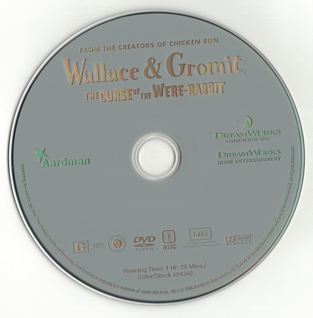 Wallace Gromit: The Curse of the Were-Rabbit (DVD disc) 678149434224 | eBay