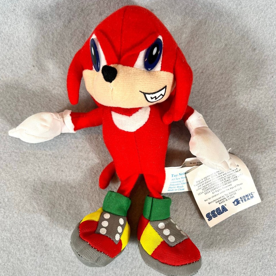 Vintage Knuckles the Echidna 8" Plush Sega Toy Network Sonic the ...