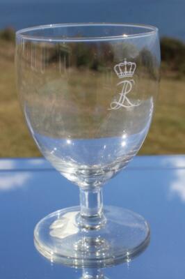 ROTTERDAM LLOYD LINE 5" BRANDY GLASS ORIGINAL STEAMSHIP CRYSTAL GLASS ...