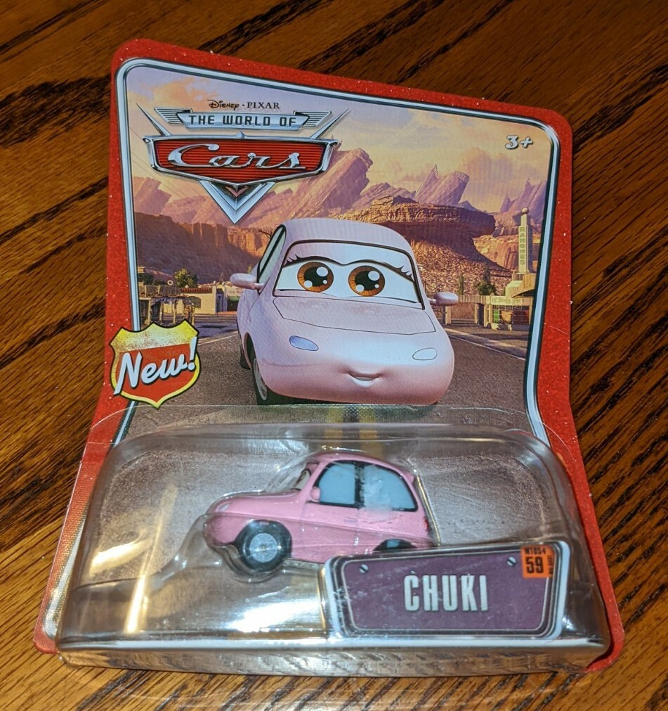 MATTEL 1:55 SCALE DISNEY PIXAR WORLD OF CARS CHUKI #59 SERIES 3 NIP # ...