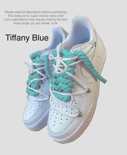 Thick Chunky Rope AF1 Shoelaces for Air Force 1, Dunks, Jordans (10 ...