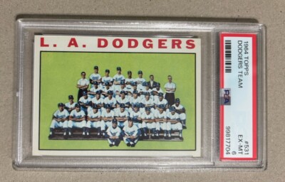 1964 TOPPS #531 DODGERS TEAM PSA 6 EX-MT | eBay