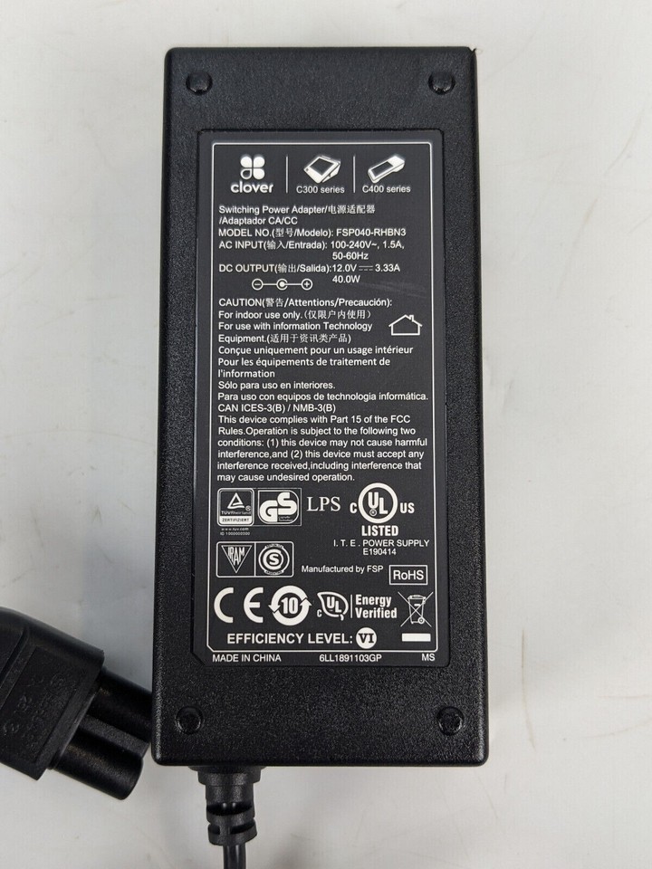 Clover Flex and Clover Mini Power Supply Cable Adapter | eBay