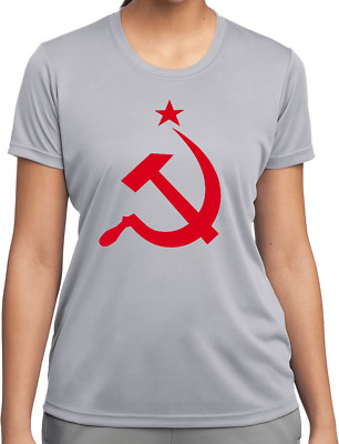 Buy Cool Shirts Ladies Soviet Union Shirt Red Hammer and Sickle Dry ...
