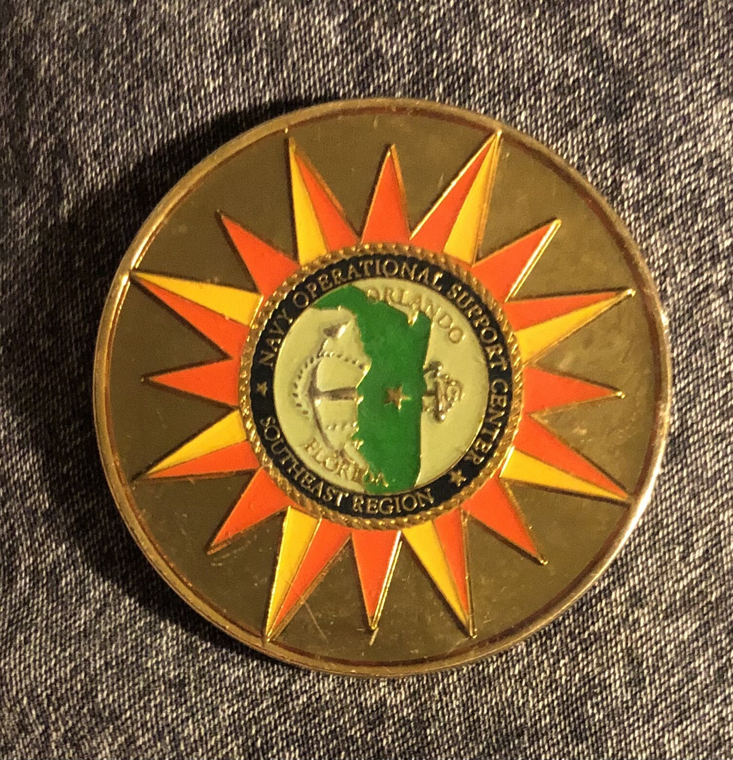US Navy Challenge Coin Operational Support Center Orlando Florida C18 ...