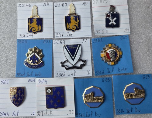 Lot of 10 Infantry Di Dui Unit Crest Insignia pins. | eBay