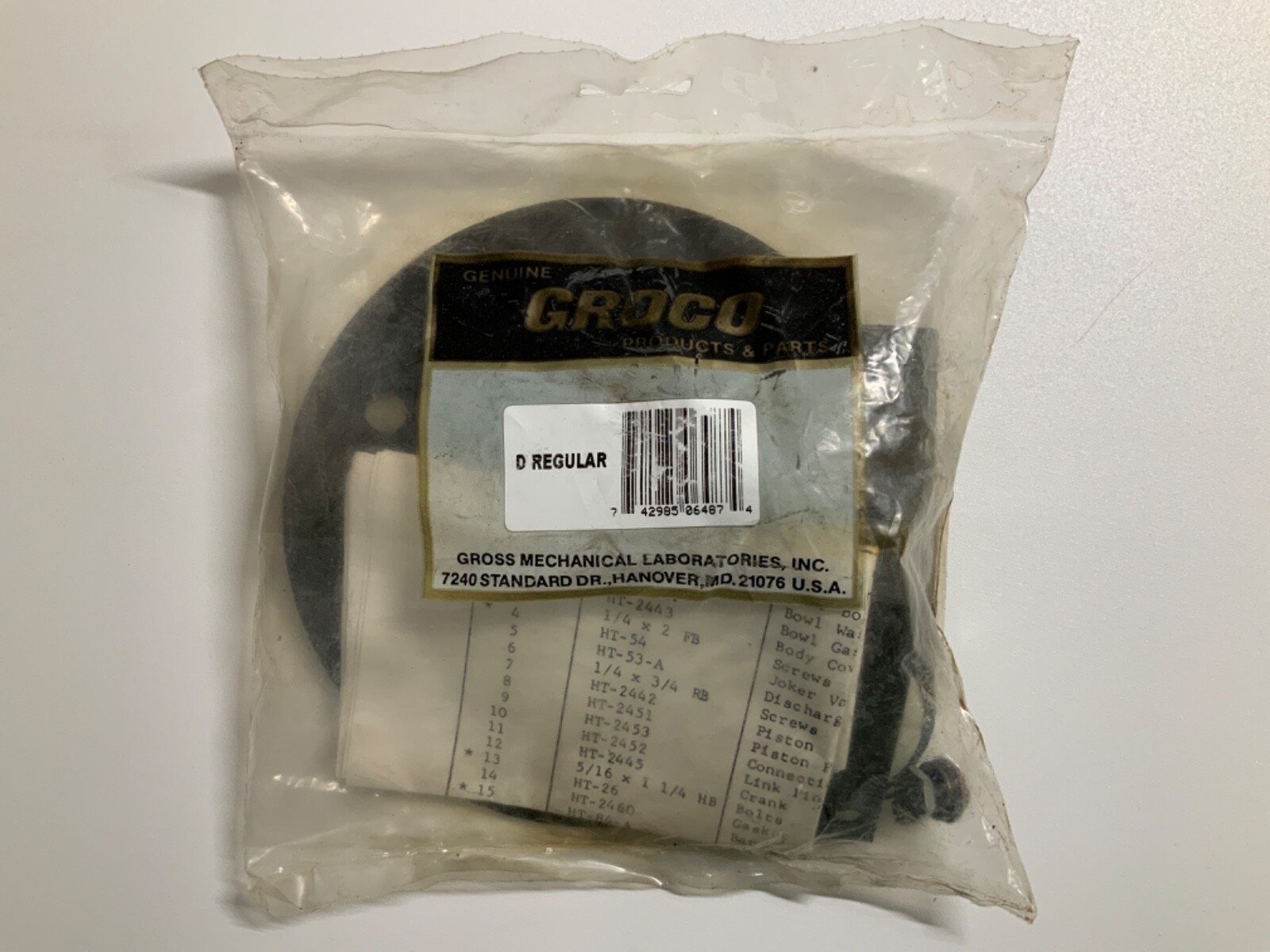 Groco Marine Toilet Parts Kit D Regular New Old Stock | eBay