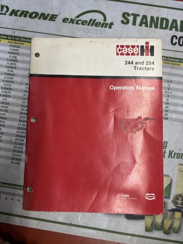 Case 244 and 254 Tractors Operators Manual 1258524C3 | eBay