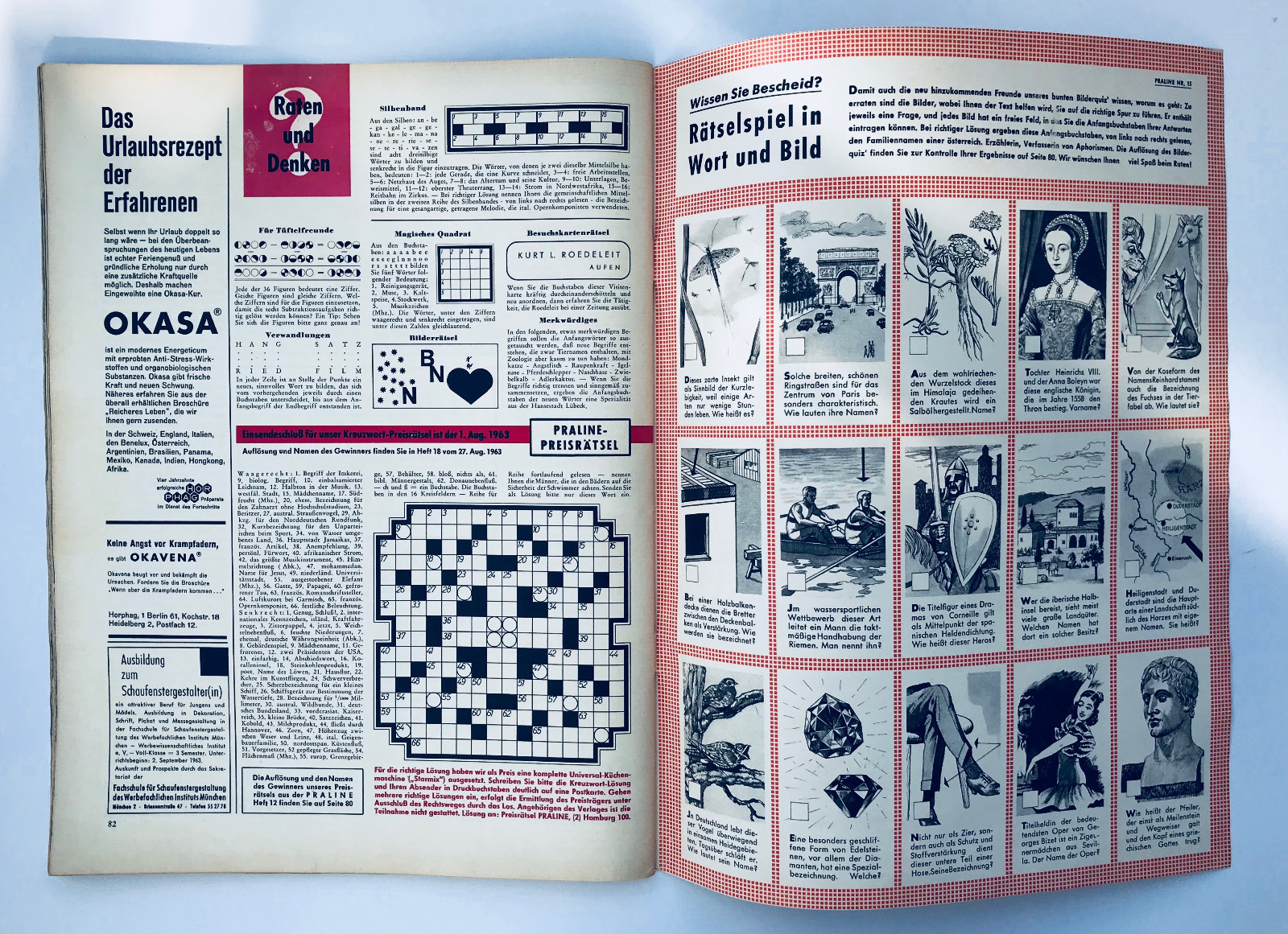 Praline Zeitschrift Illustrierte von 1963, Heft 15 Vintage Magazin ...