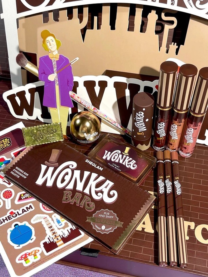 SHEGLAM WILLY WONKA Chocolate Scented Full Collection PR Box Makeup ...